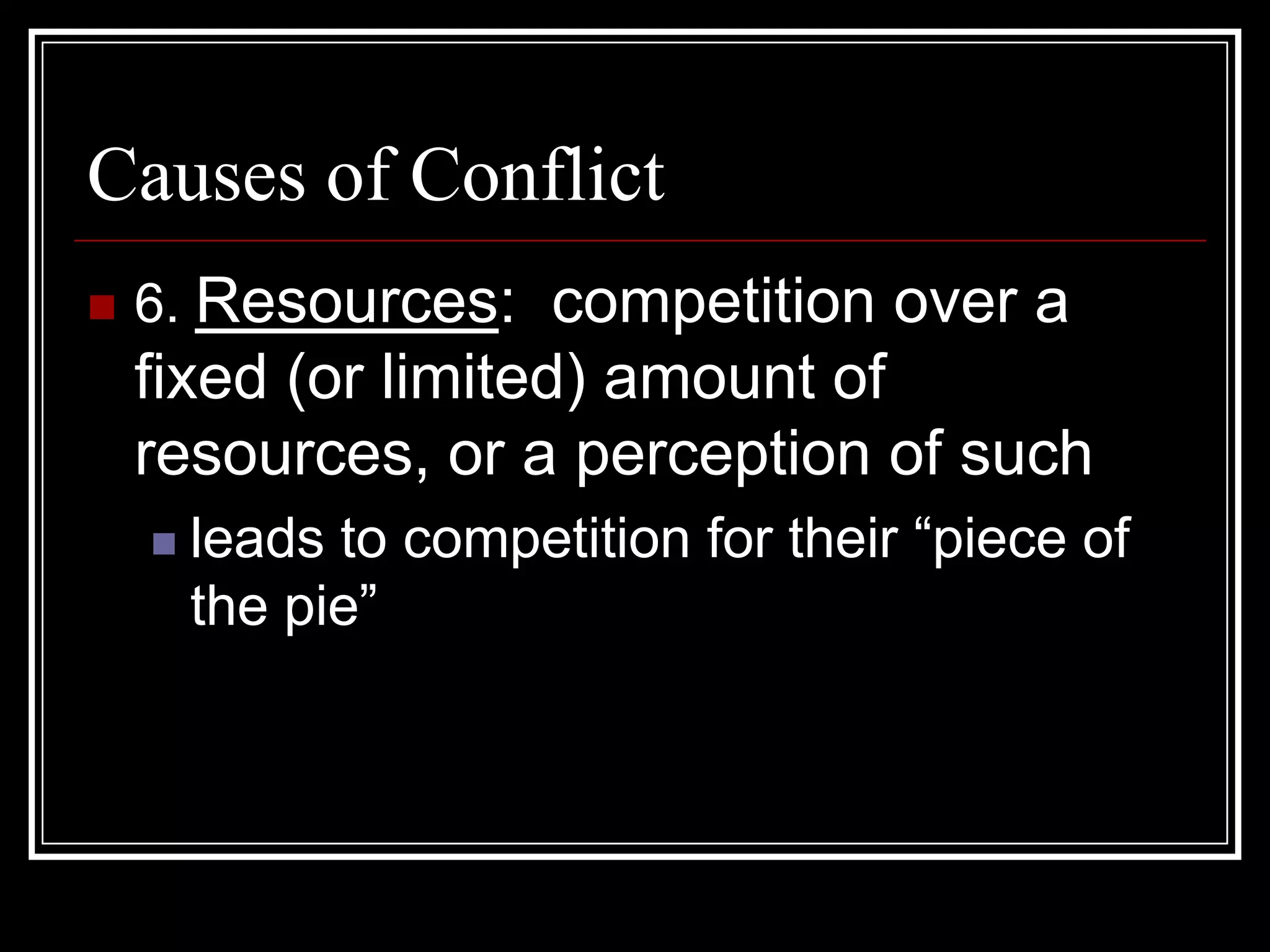 Causes of conflict | PPTX