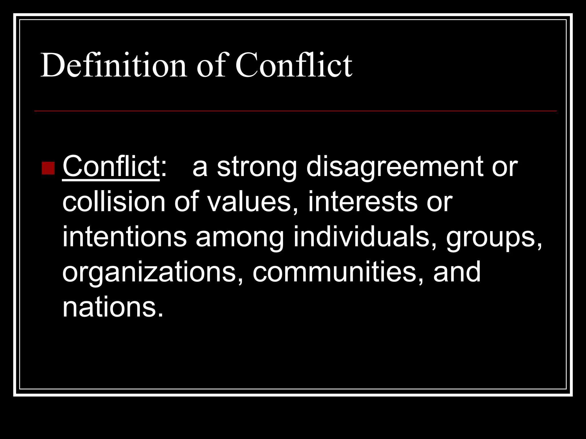 Causes of conflict | PPTX