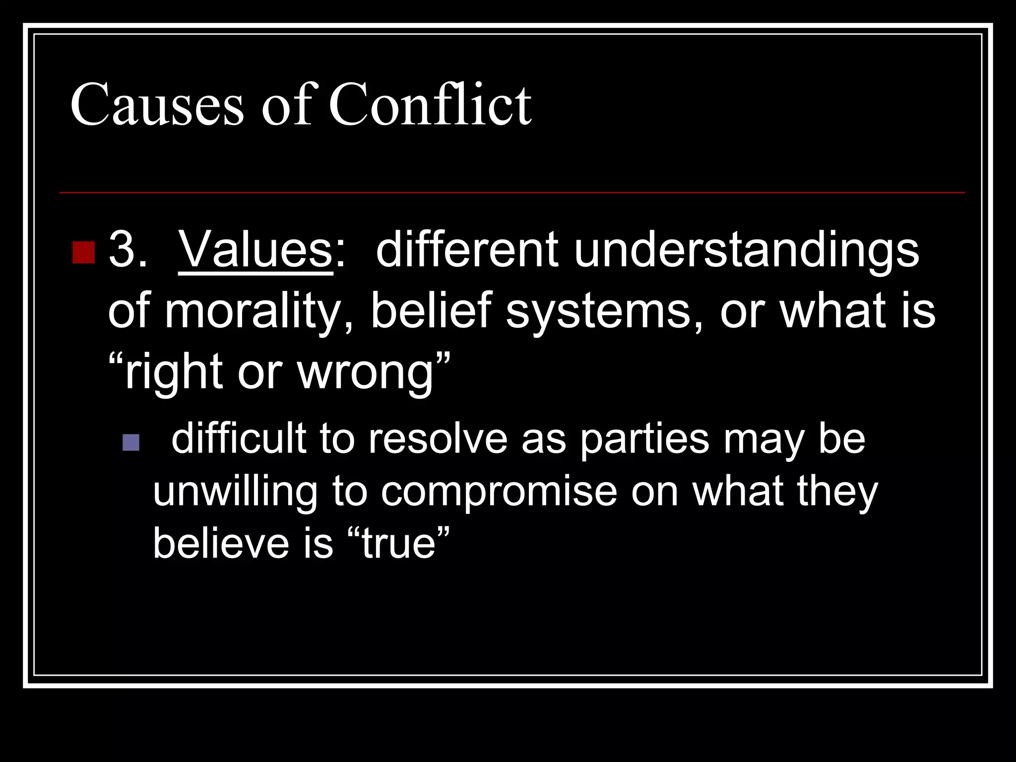 Causes of conflict | PPTX