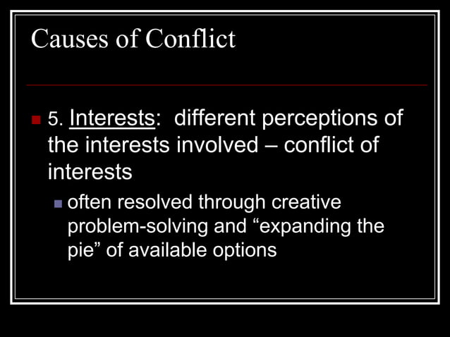 Causes of conflict | PPTX | War and Conflicts