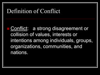 Causes of conflict | PPTX