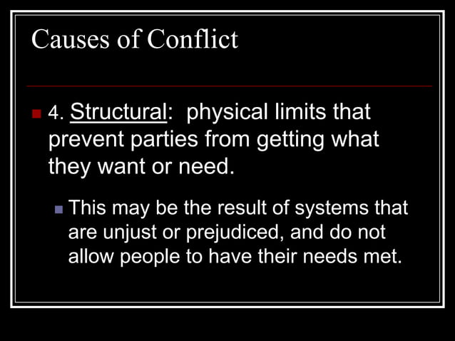 Causes of conflict | PPTX | War and Conflicts