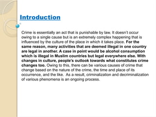 Causes of Crime.pptx used in crime and criminology | PPTX