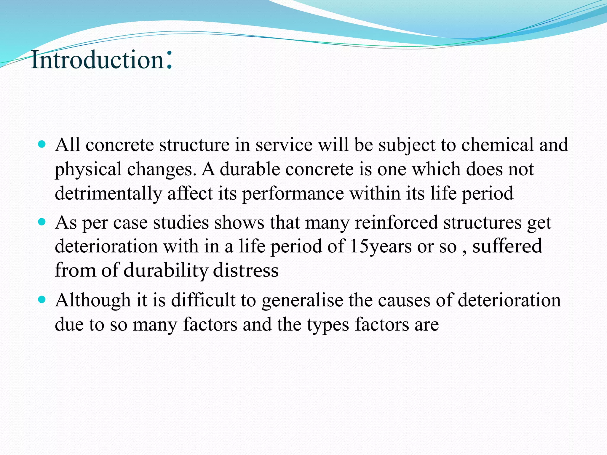 Causes Of Deterioration Of Concrete Structures Pptx