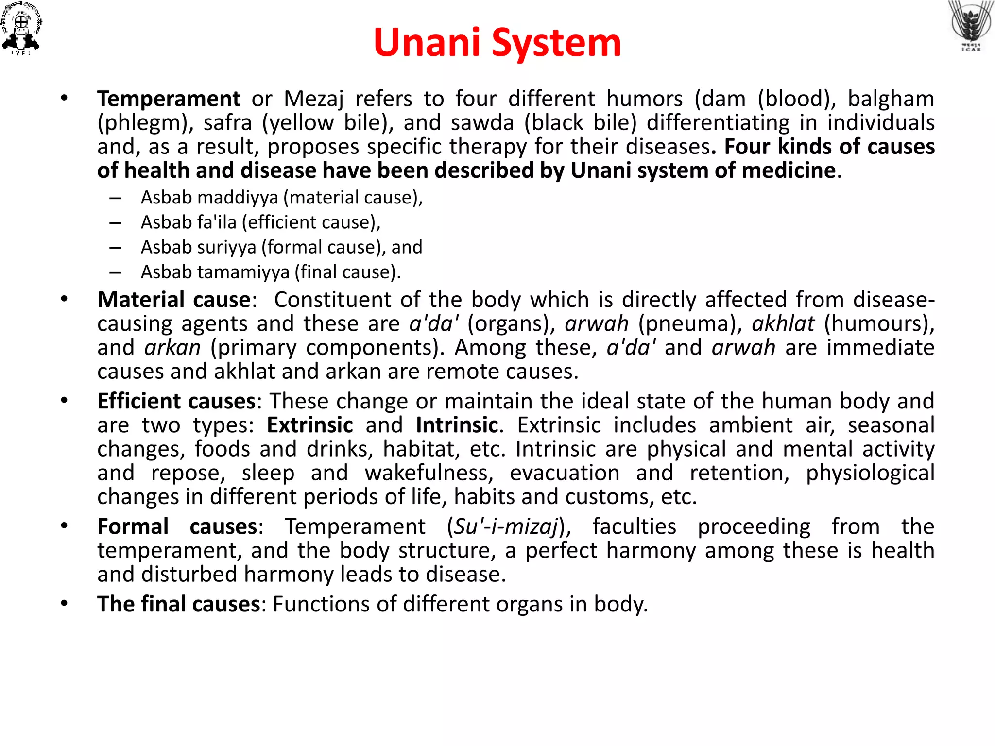 Causes of Disease and Preserving Health in Different systems of ...