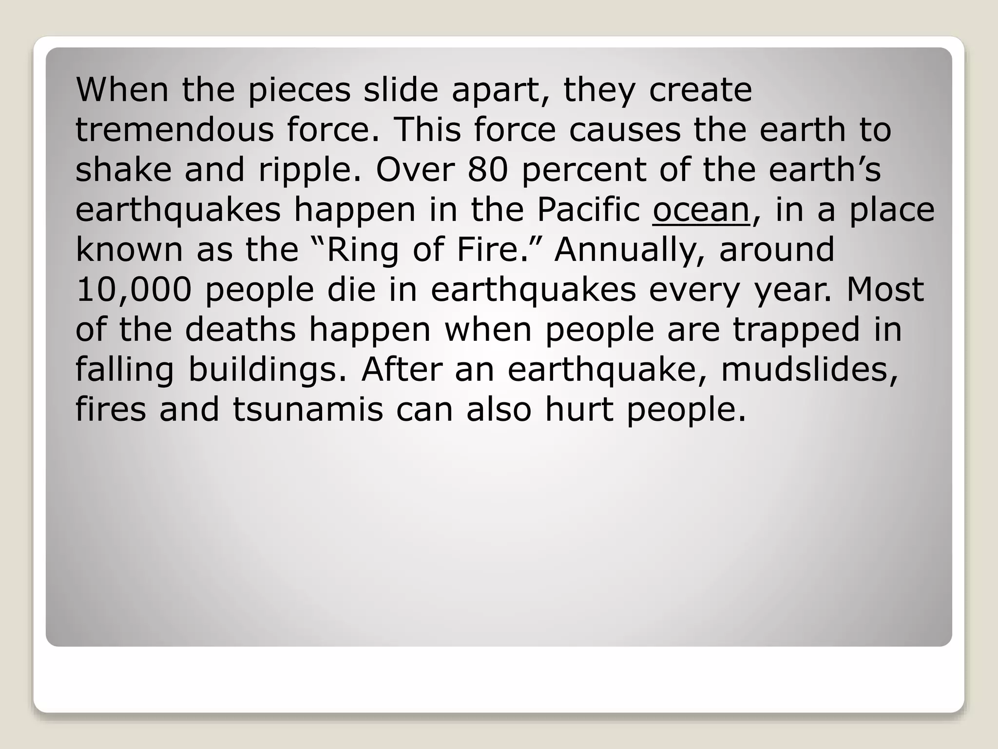 Causes of earthquakes | PPTX