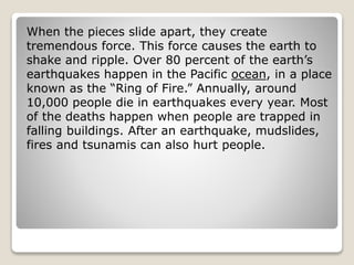 Causes of earthquakes | PPTX
