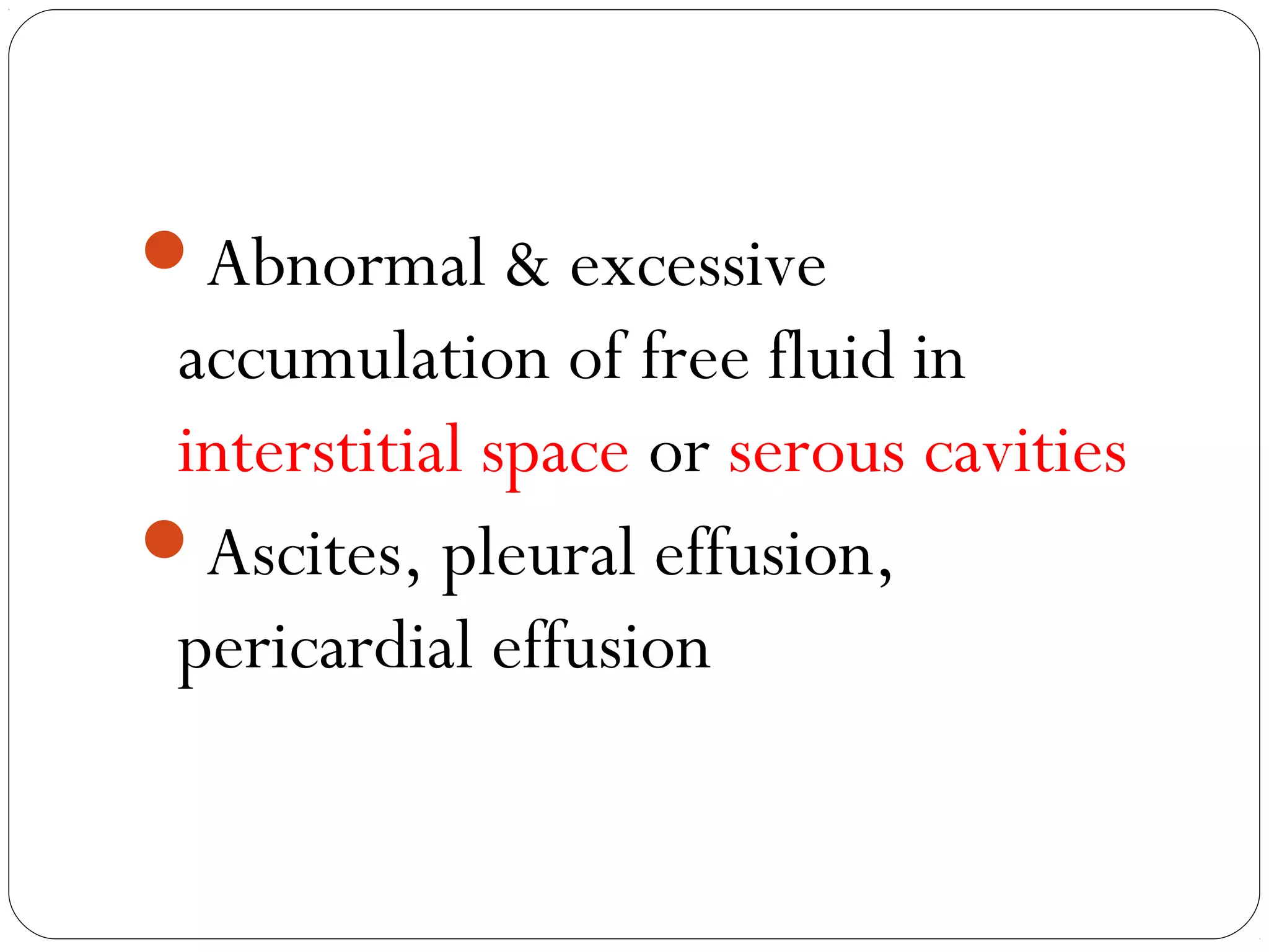 Causes of edema | PPT