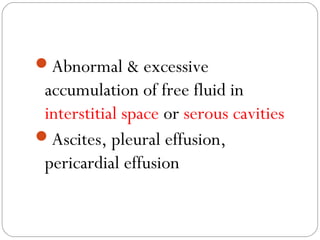 Causes of edema | PPT