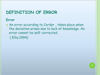 cAUSES OF ERRORS.pptx | Education