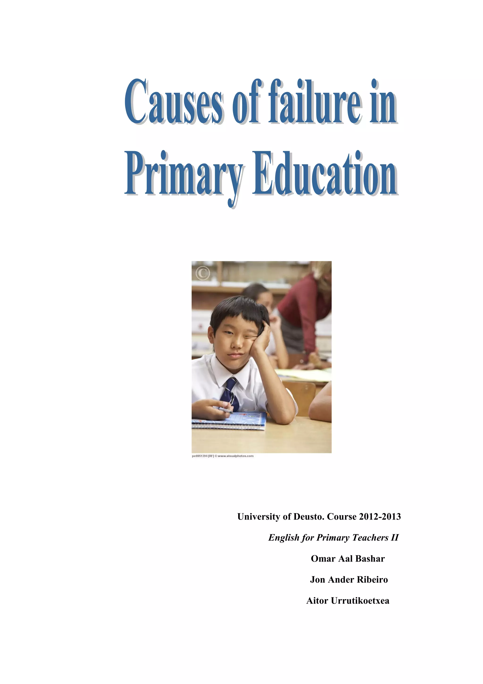 Causes of failure in Primary Education | PDF