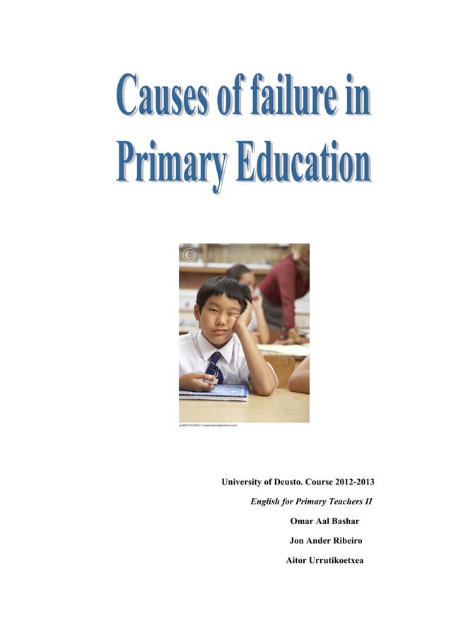 Causes of failure in Primary Education | PDF