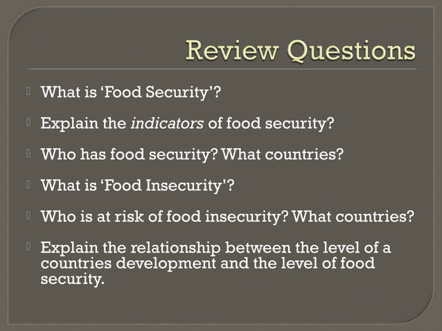 Causes of food insecurity year10 biomes | PPT