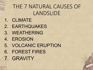 CAUSES OF GEOLO-WPS Office. powerpoint presentation | PPTX