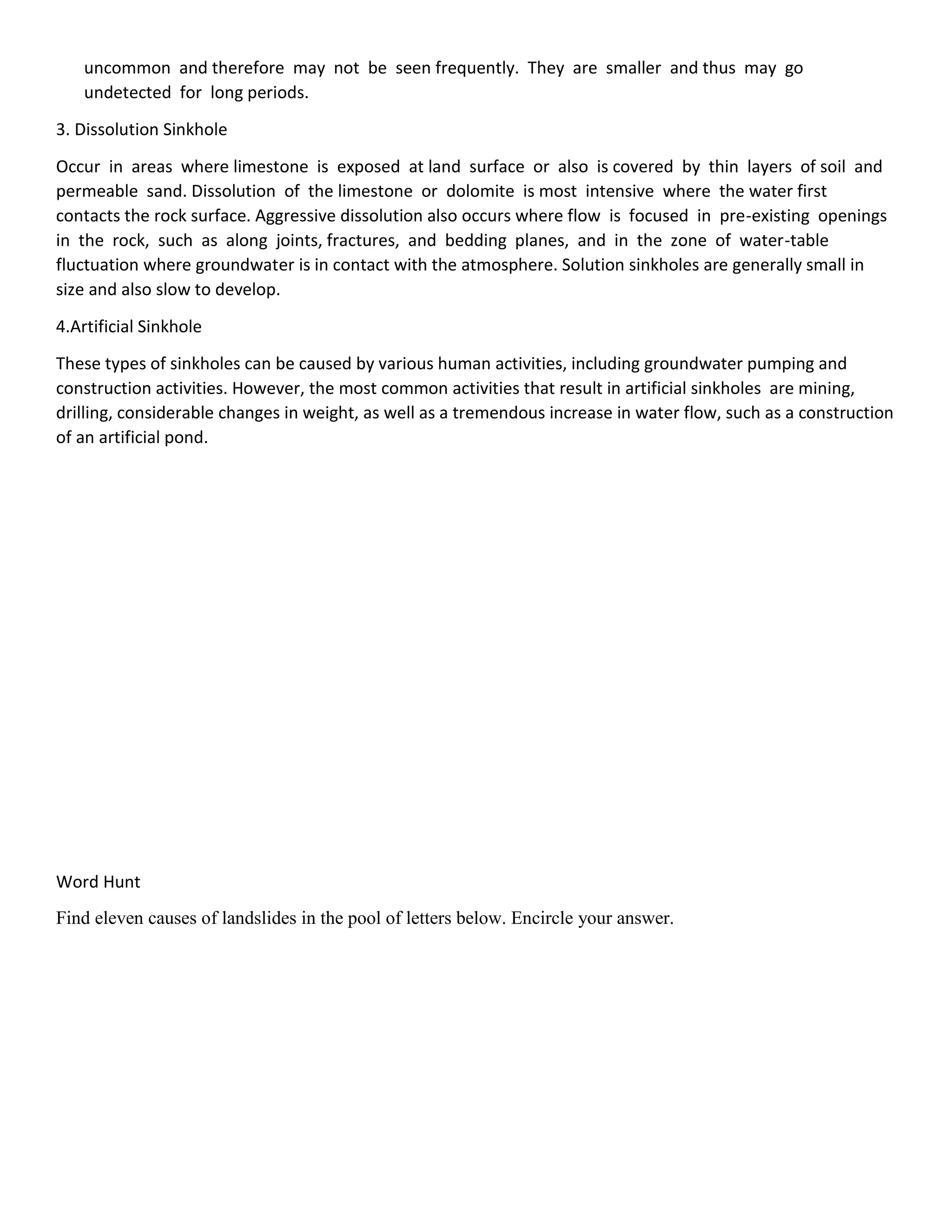 Causes of gEOLOGIC hAZARDS.docx | Geography | Science