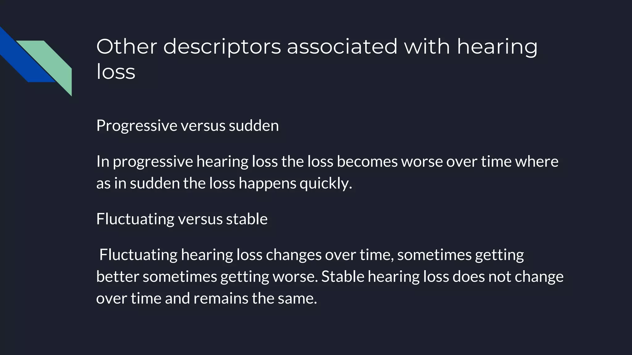 Causes of hearing loss | PPTX