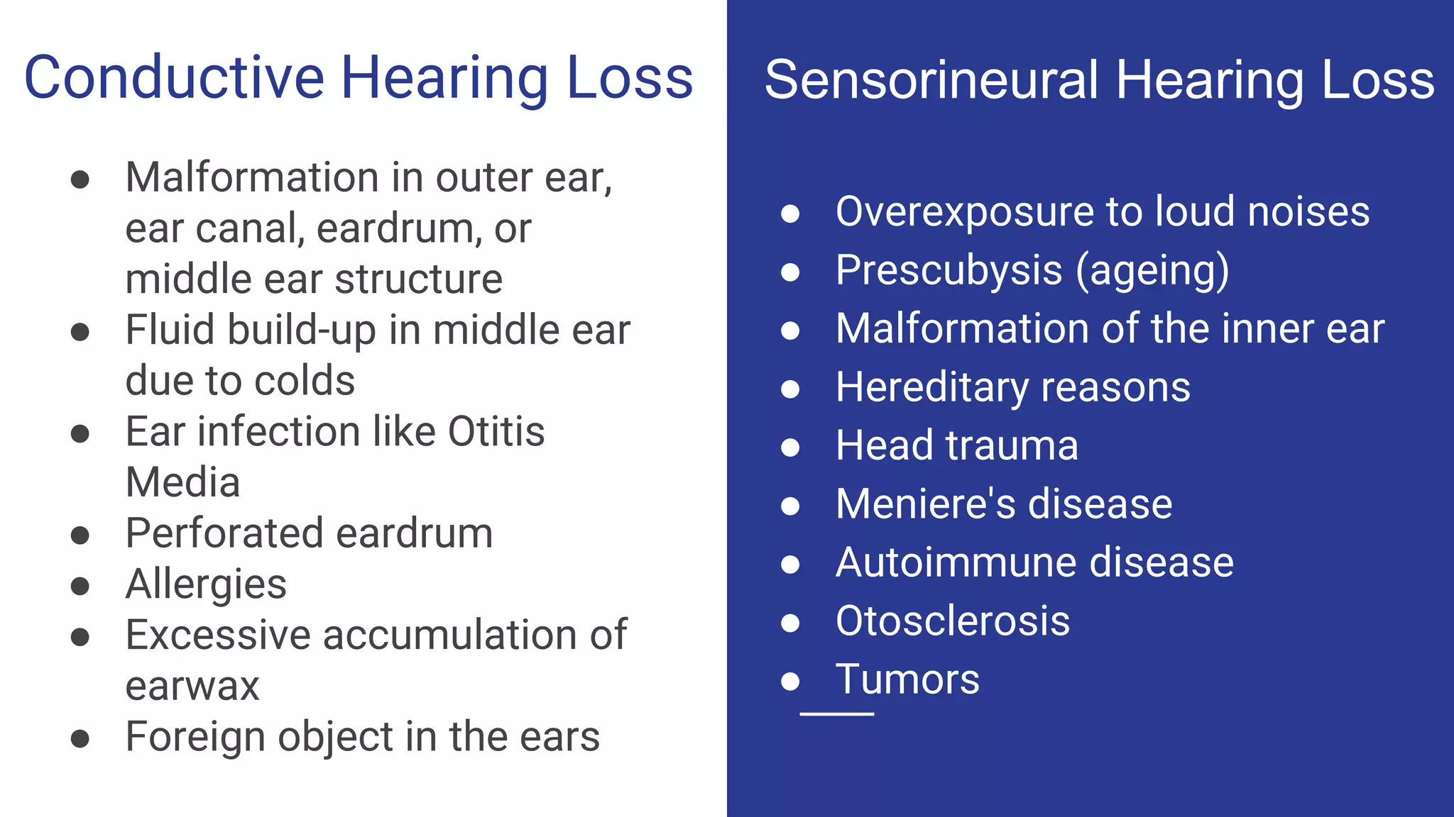 Causes of hearing loss | PPTX