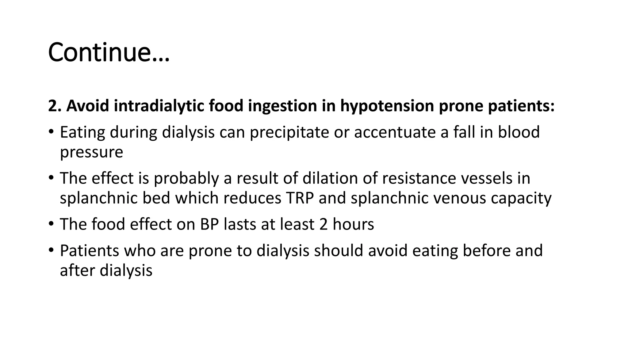 Causes of hypotension during dialysis by aniqa atta | PPTX