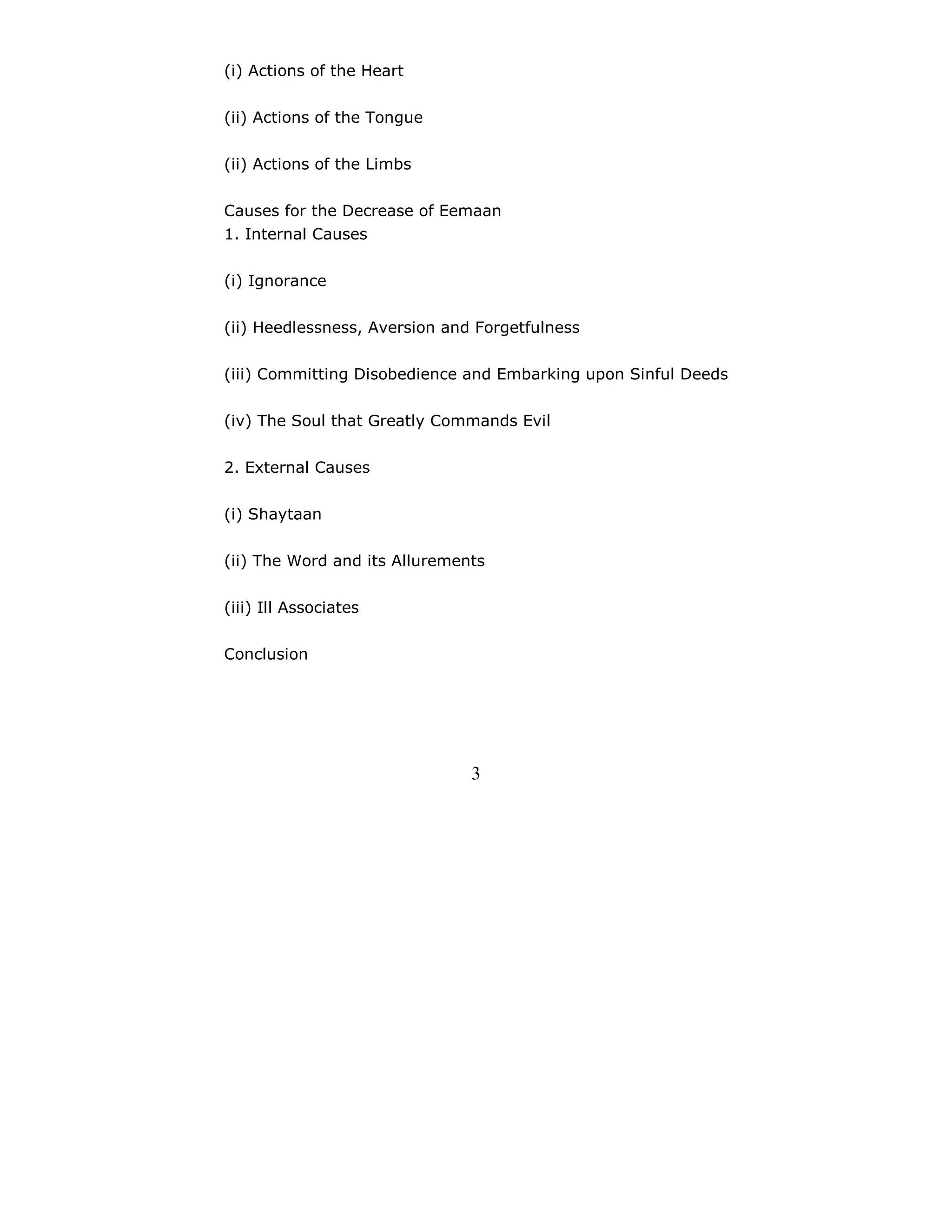 Causes of Increase and Decrease_in Faith (imaan) | PDF