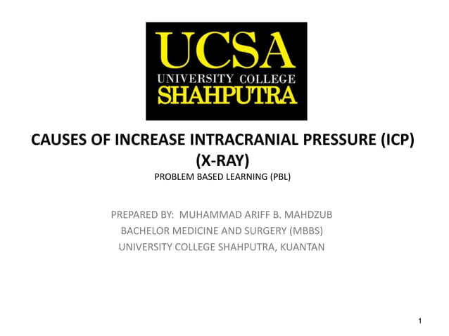 Causes of increase intracranial pressure (ICP) | PPT