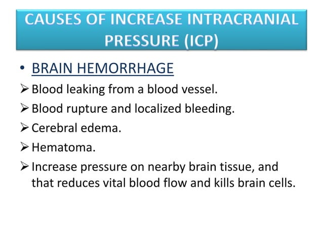 Causes of increase intracranial pressure (ICP) | PPT