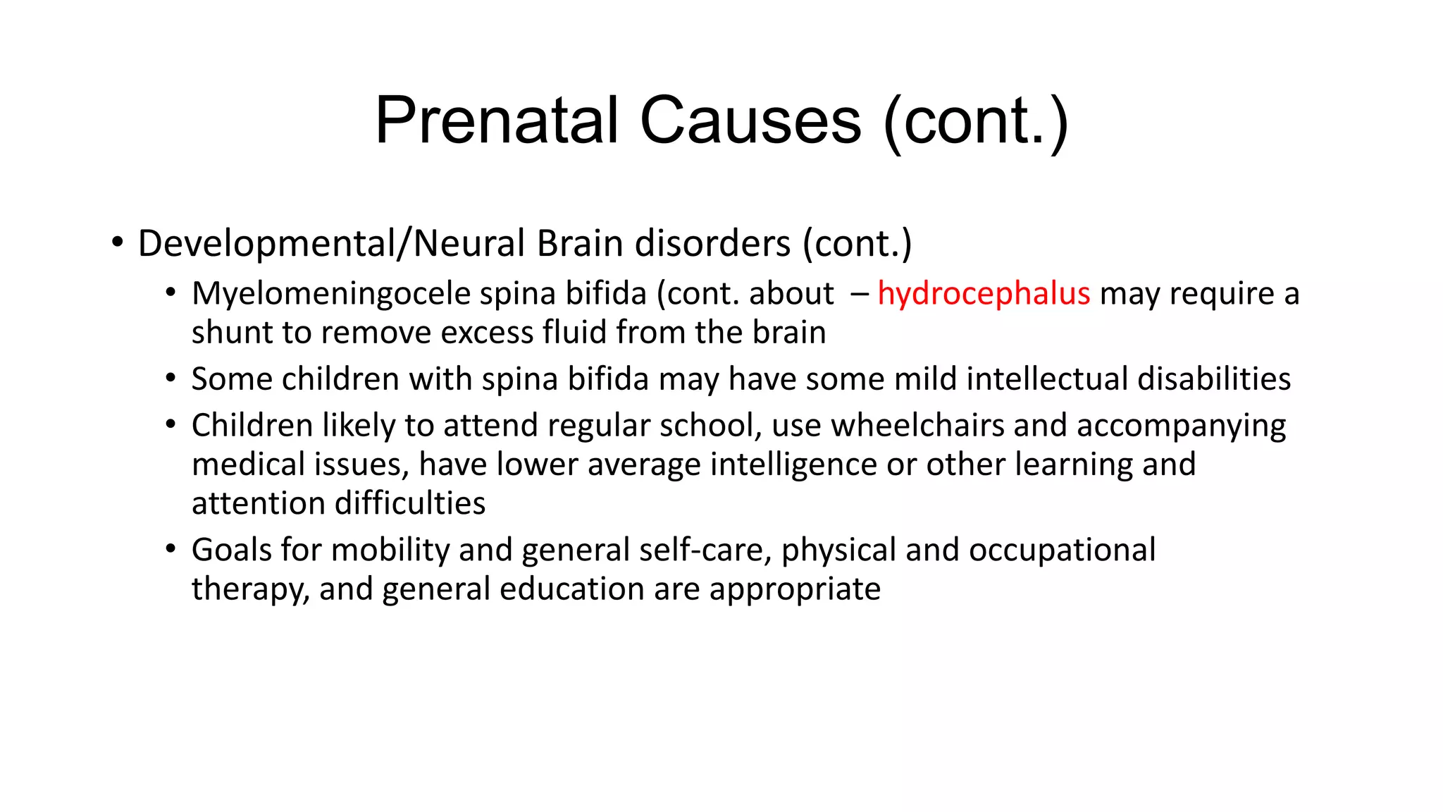 Causes of intellectual disability chpt 2 | PPTX