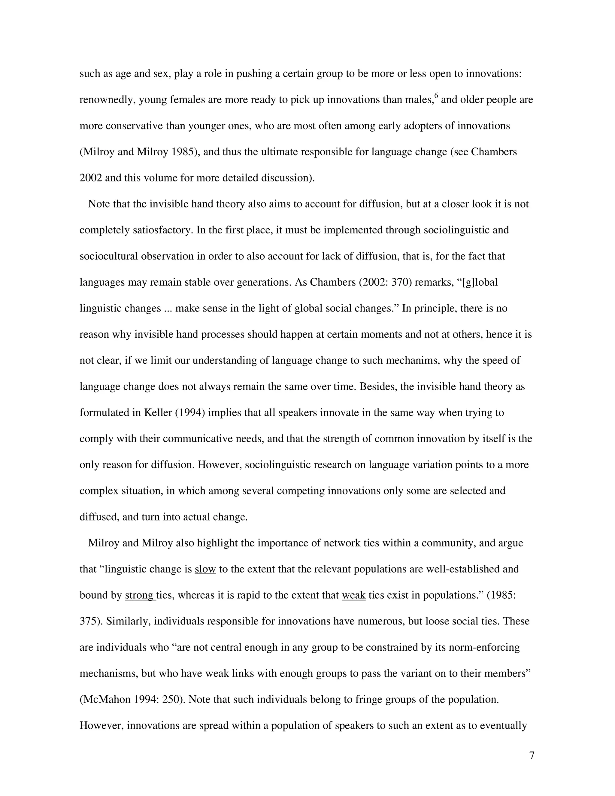 Causes of language change | PDF