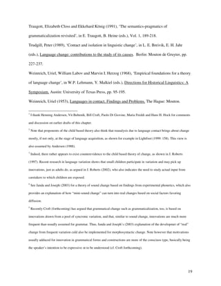 Causes of language change | PDF