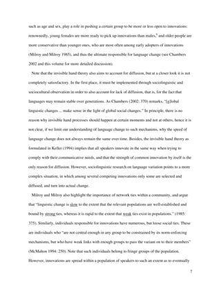 Causes of language change | PDF