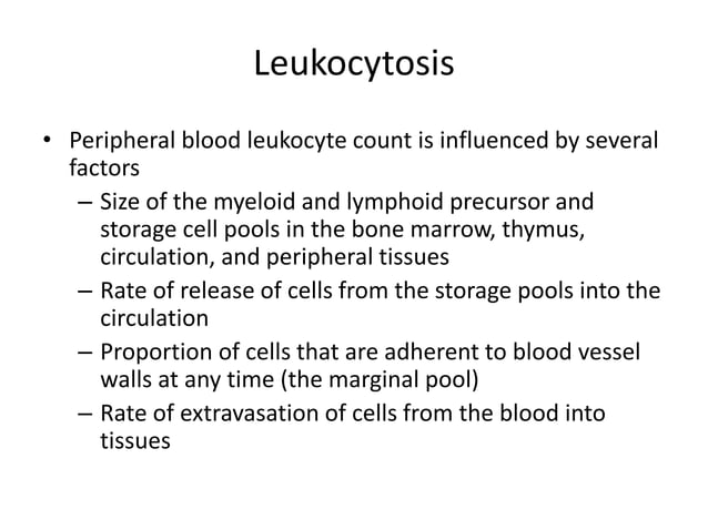 Causes of Leukocytosis, Leokopenia, Lymphocytosis and Leukemoid reactions..pptx