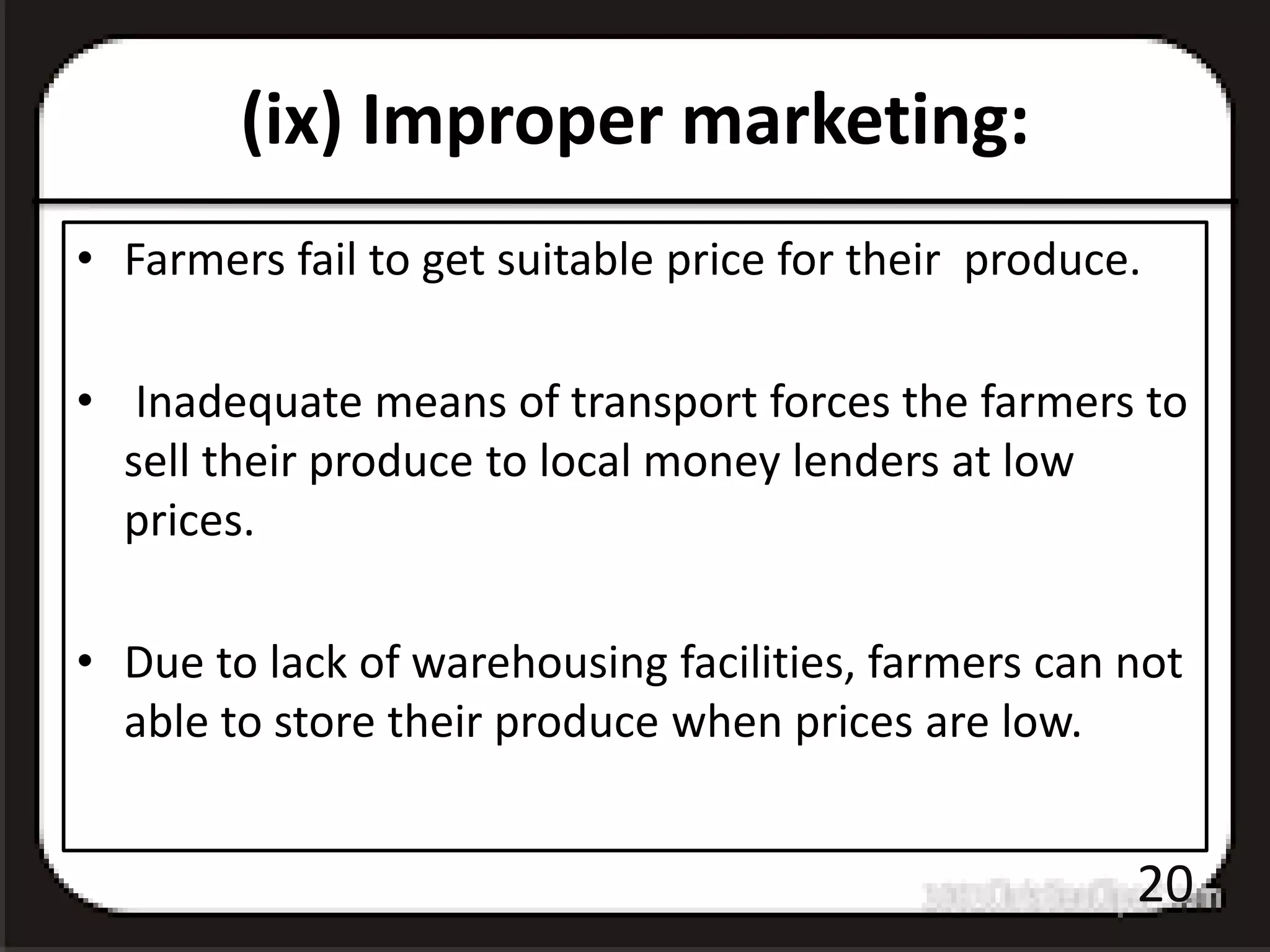 Causes of low production | PPTX