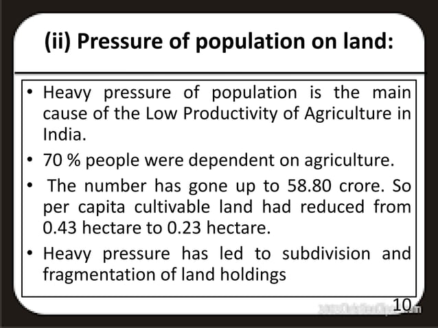 Causes of low production | PPTX