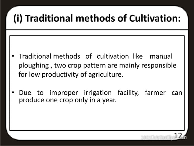 Causes of low production | PPTX