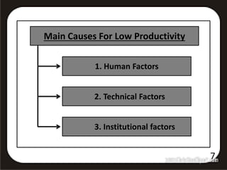 Causes of low production | PPTX