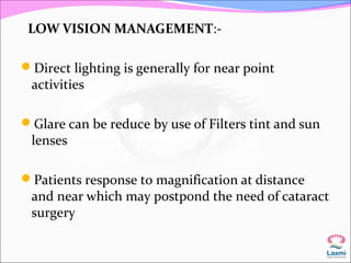 Causes of low vision in adult | PPT