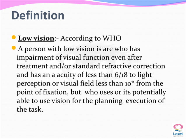 Causes of low vision in adult | PPT | Eye and Vision Conditions ...