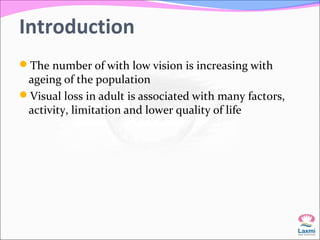 Causes of low vision in adult | PPT