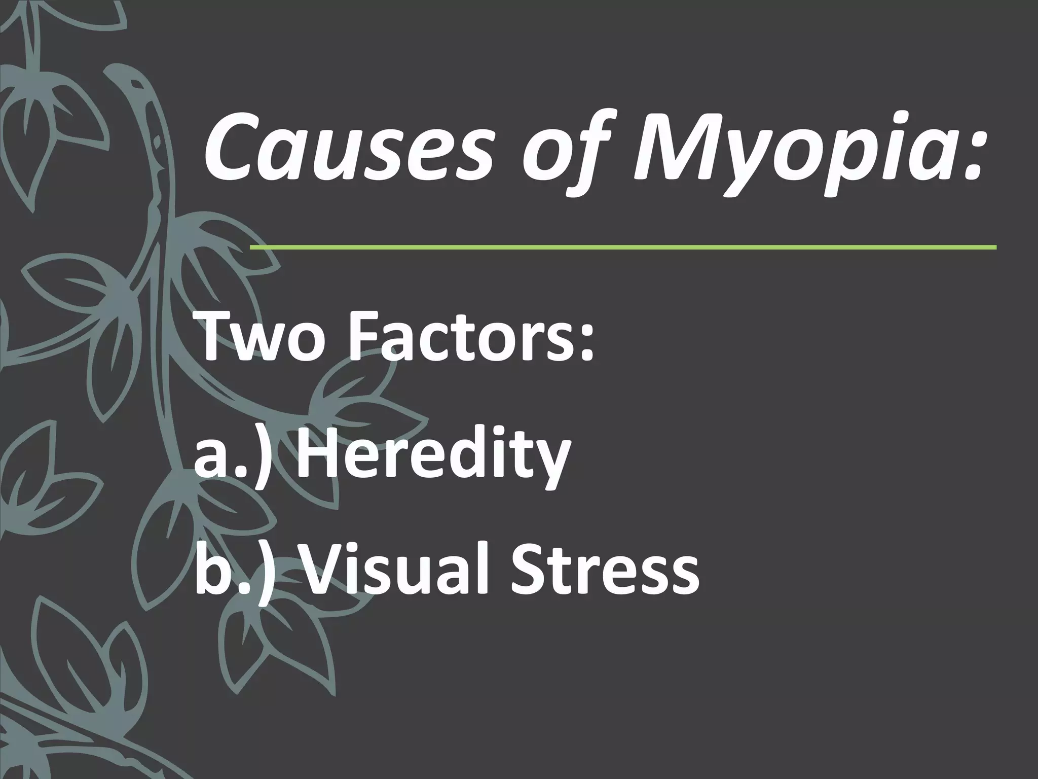 Causes of Myopia | PPTX