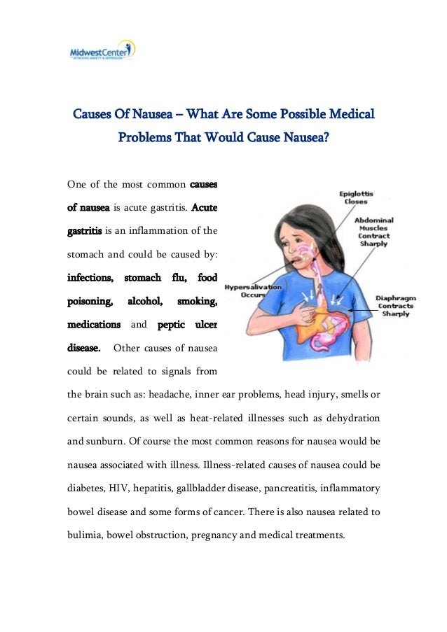 Causes Of Nausea