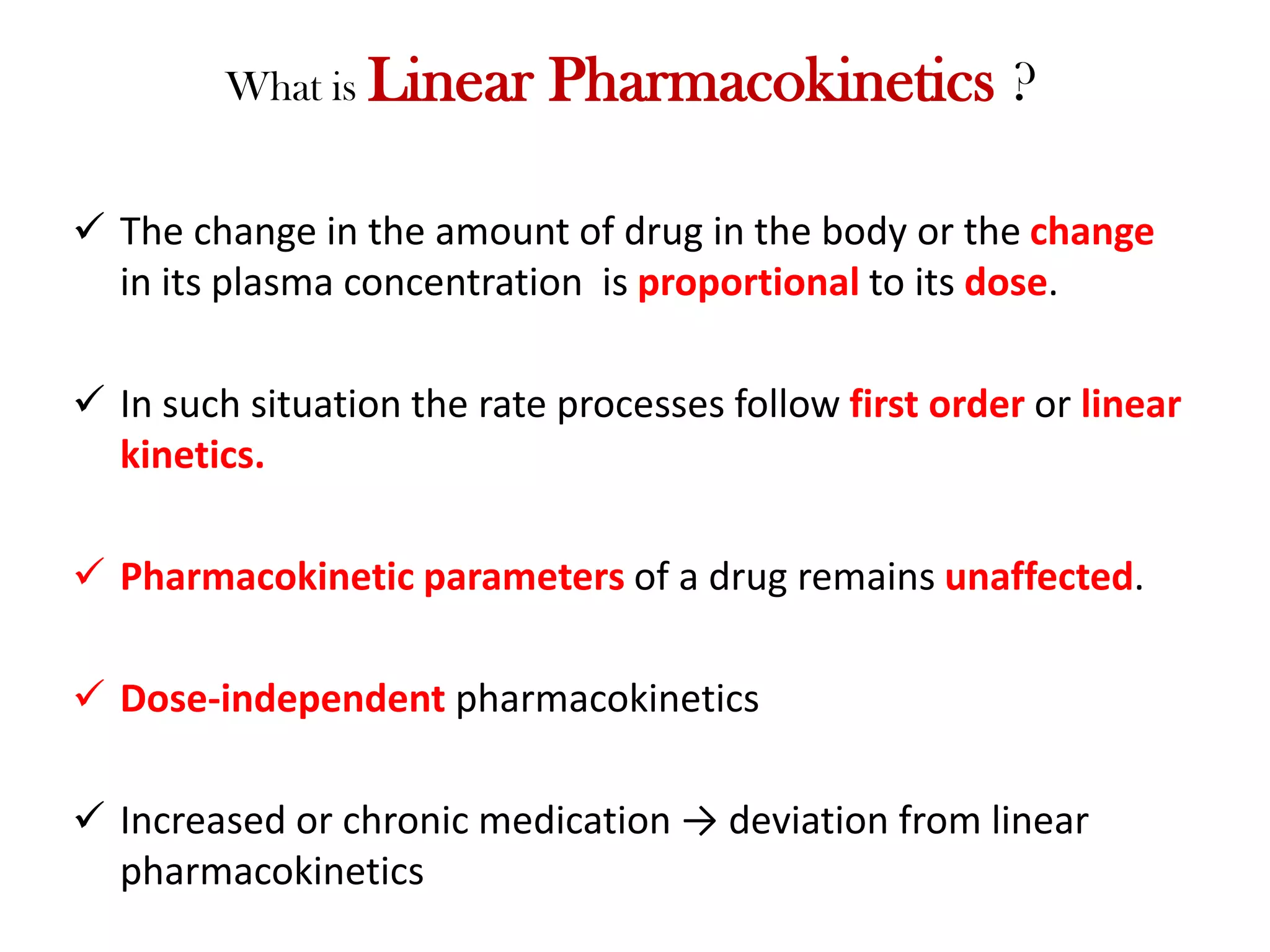 Causes of non linearity in pharmacokinetics pdf | PDF