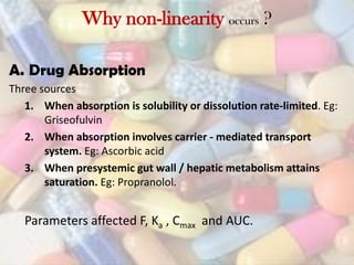Causes of non linearity in pharmacokinetics pdf | PDF