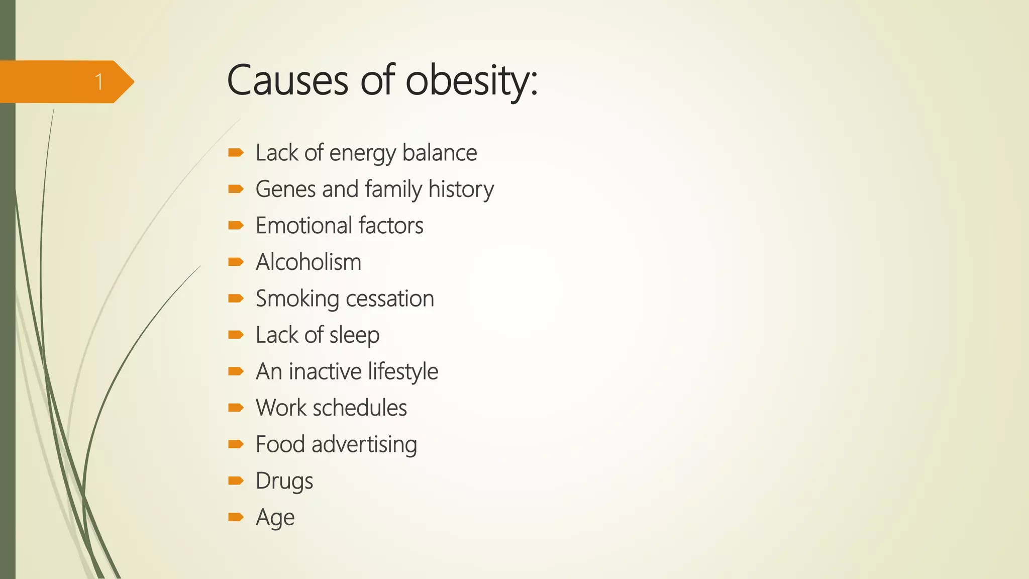 Causes of obesity | PPTX