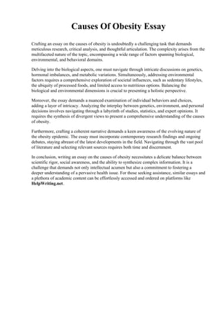 Causes Of Obesity Essay.pdf