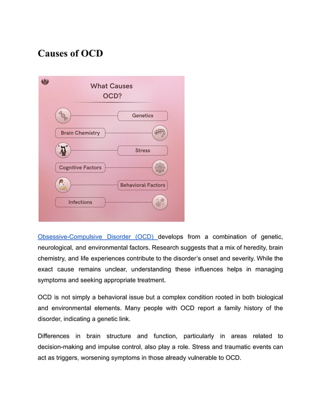 Causes of Obsessive–Compulsive Disorder ( OCD ) | PDF