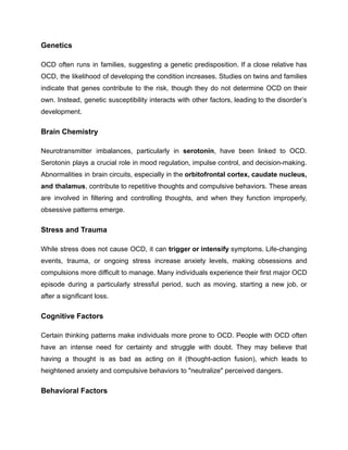 Causes of Obsessive–Compulsive Disorder ( OCD ) | PDF