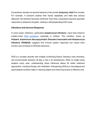 Causes of Obsessive–Compulsive Disorder ( OCD ) | PDF