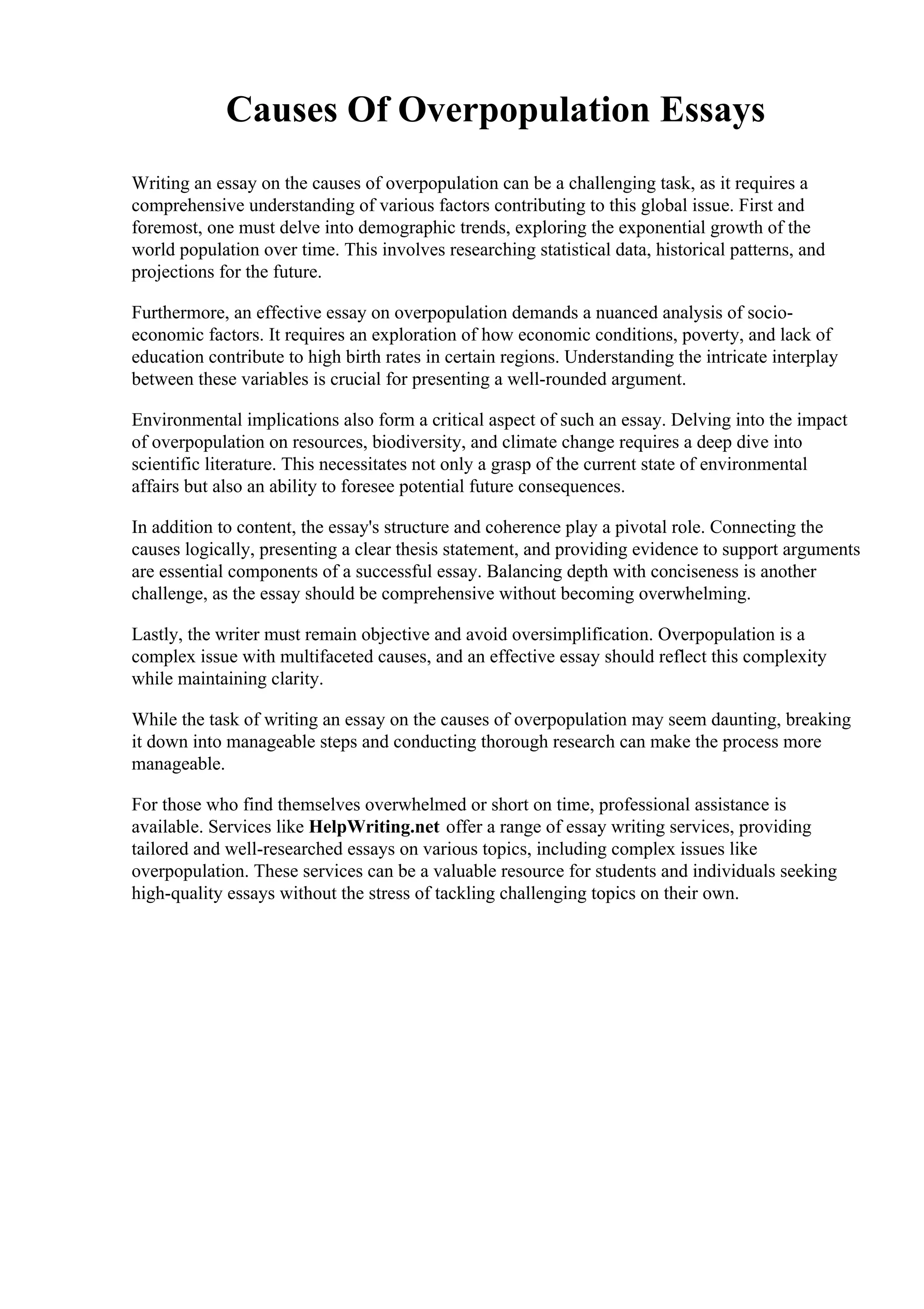 Causes Of Overpopulation Essays.pdf