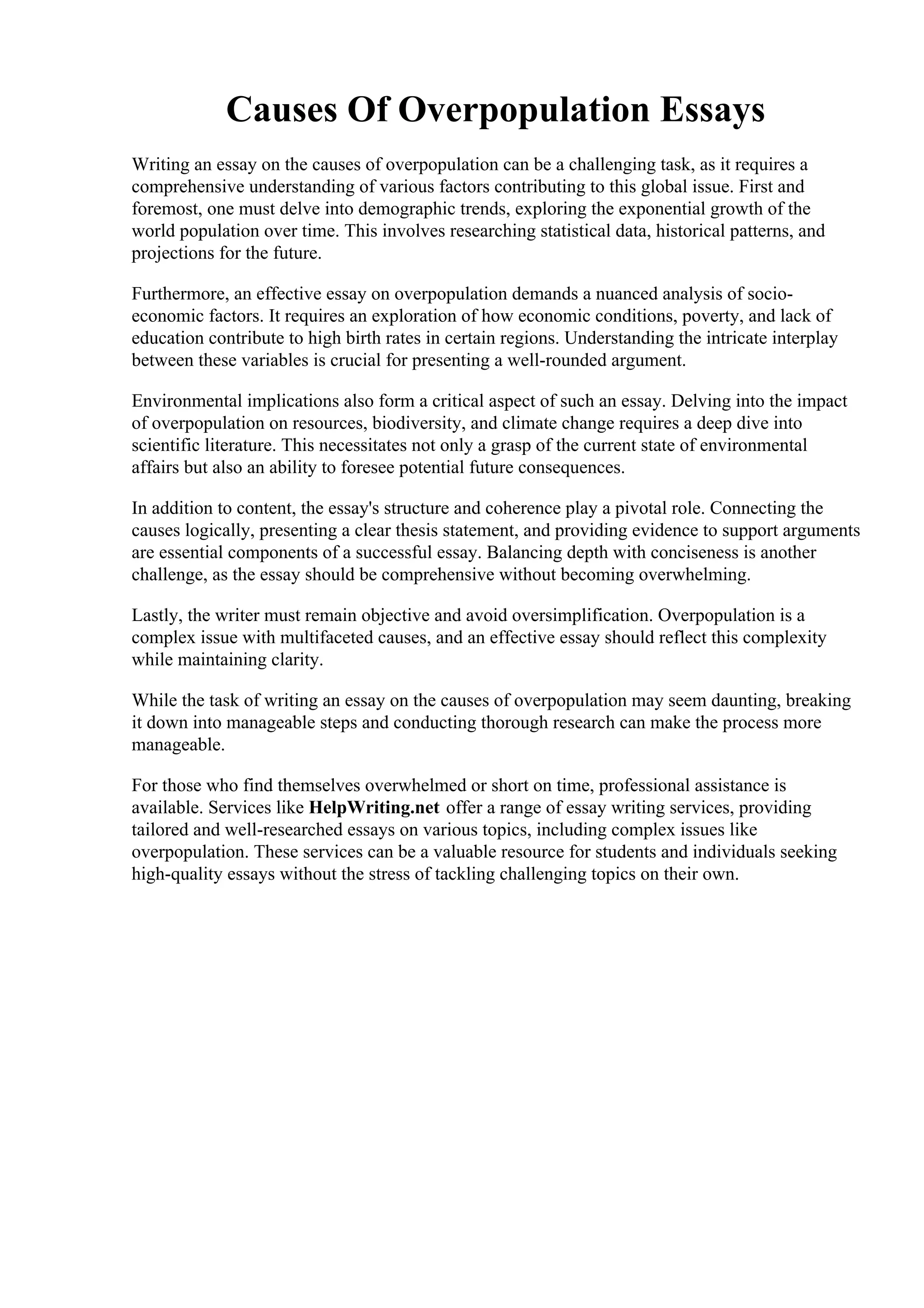 Causes Of Overpopulation Essays.pdf