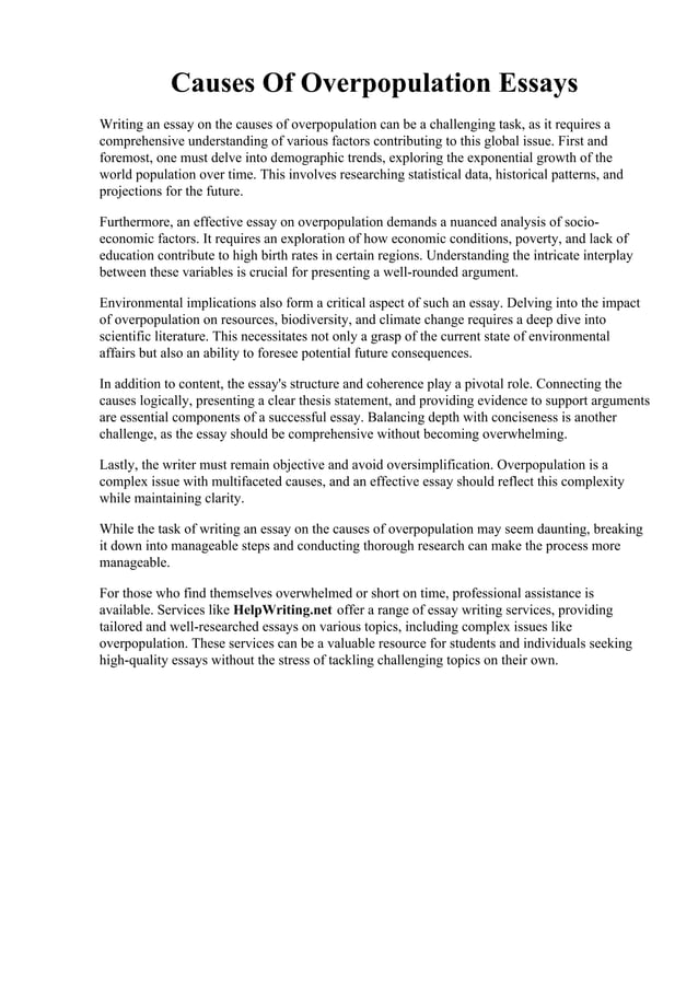 Causes Of Overpopulation Essays.pdf