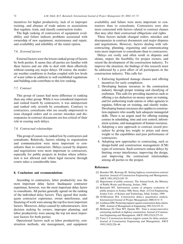CSCM Causes of project delay | PDF